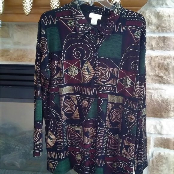 Studio Works | Tops | Vintage Studio Works Collared Blousetunic Top ...